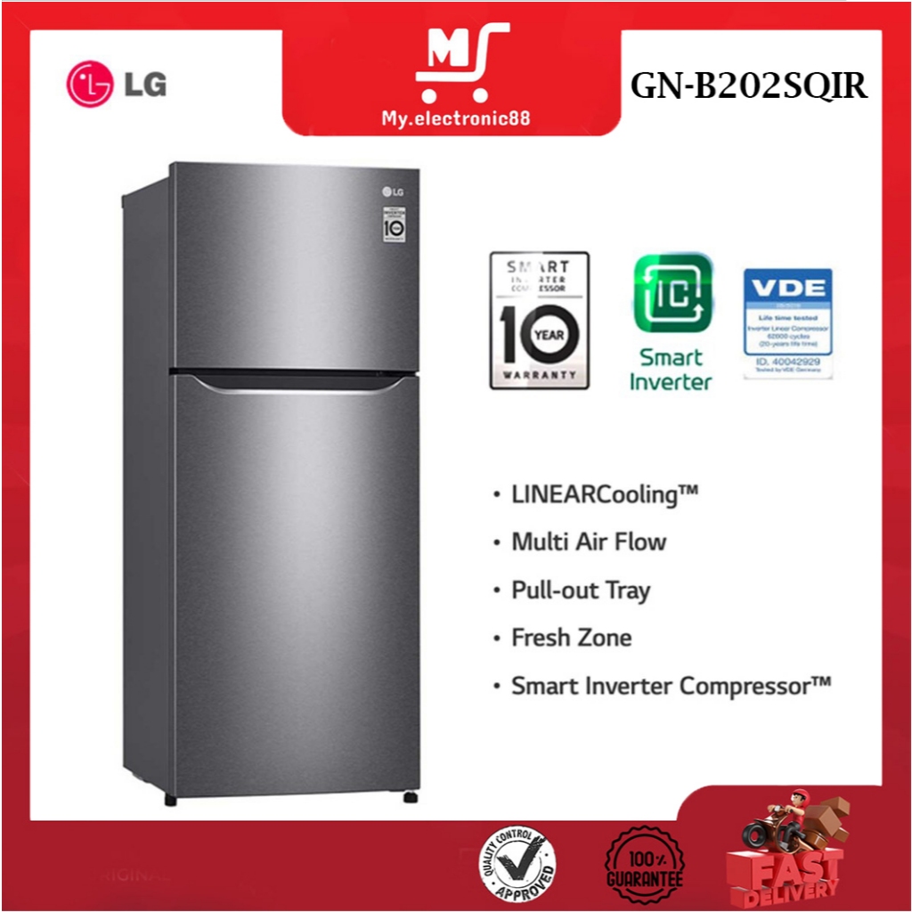 Jual KULKAS LG 2 PINTU GN-B202SQIR | Shopee Indonesia