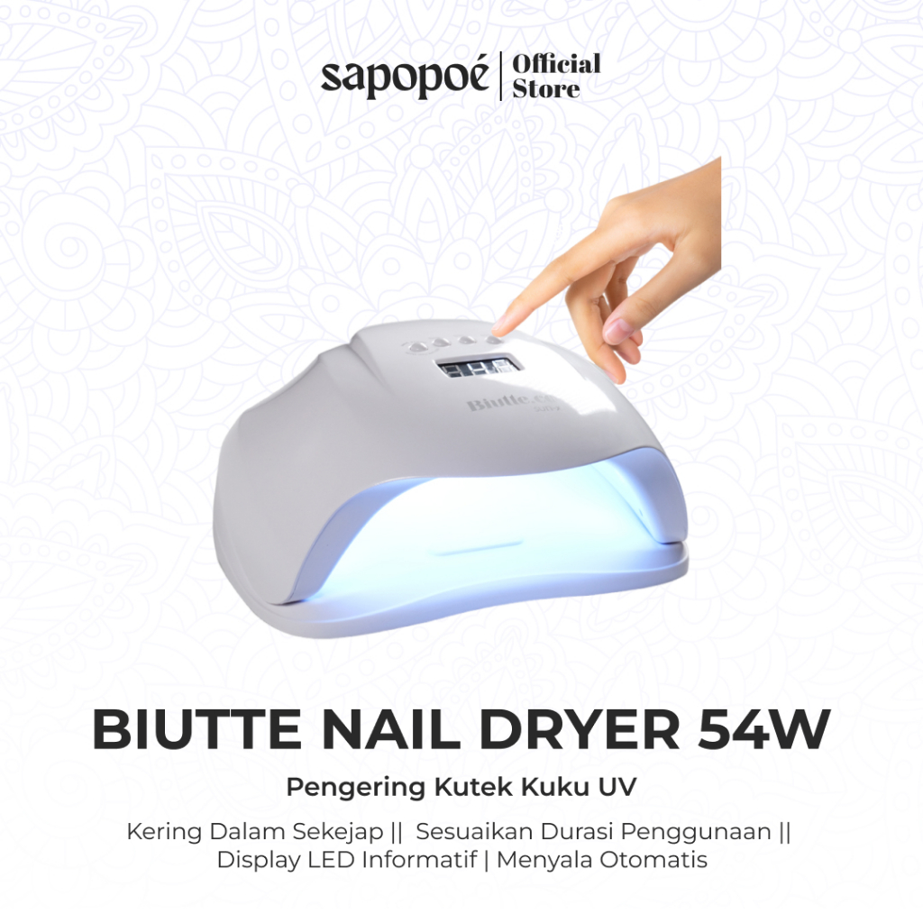 Jual Sapopoe Biutte.co Pengering Kutek Kuku UV LED Nail Dryer 54W - SUN-X | Shopee Indonesia