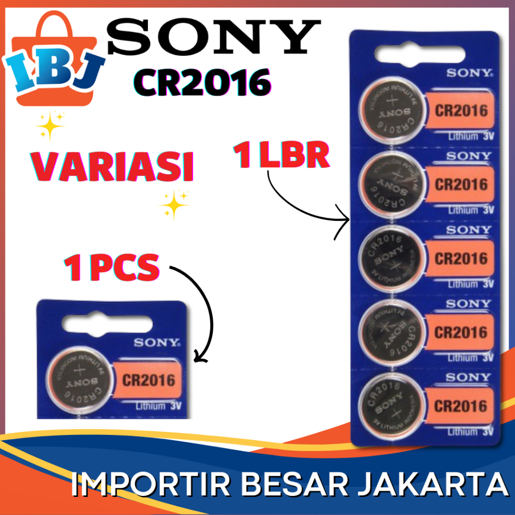 Jual TERMURAH!! Baterai Remote Sony CR2016 3V Mobil Avanza Motor Monda ...