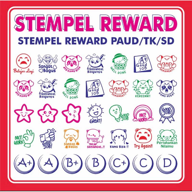 Jual Stempel, Stempel Nilai Stempel Reward PAUD / TK / SD / Home ...