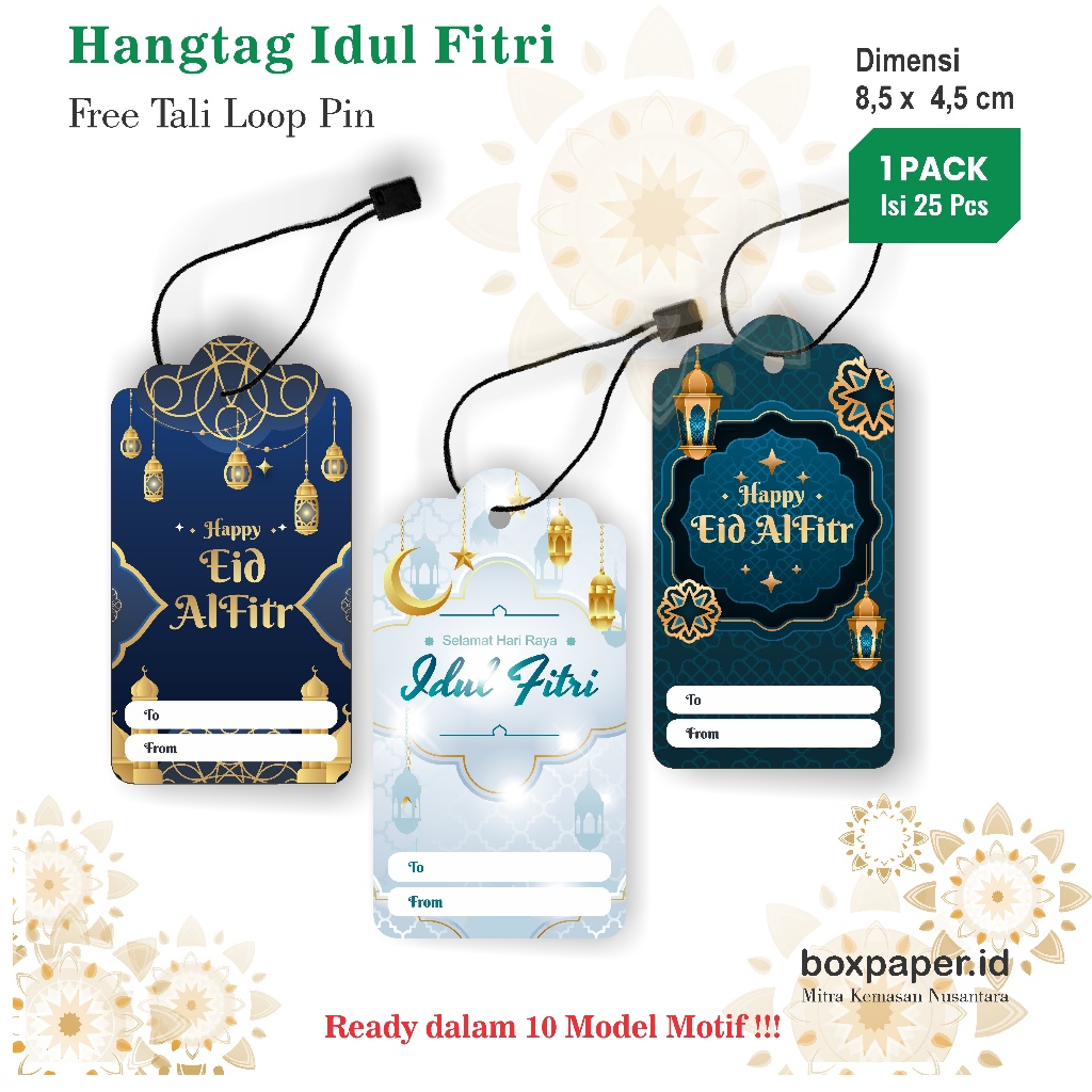 Jual Hang Tag Idul Fitri Isi 25pcs Kartu Ucapan Hari Raya Idul Fitri ...