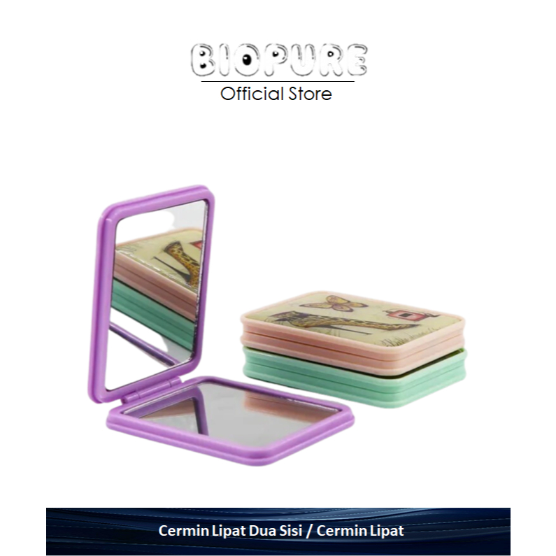 Jual BIOPURE- Cermin Saku Portable Kaca Rias Makeup Lipat Bulat Mini ...