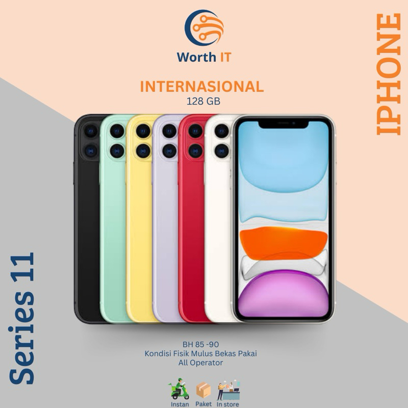 Jual IPHONE 11 12 128 RESMI IBOX CUKAI MULUS FULSET | Shopee Indonesia
