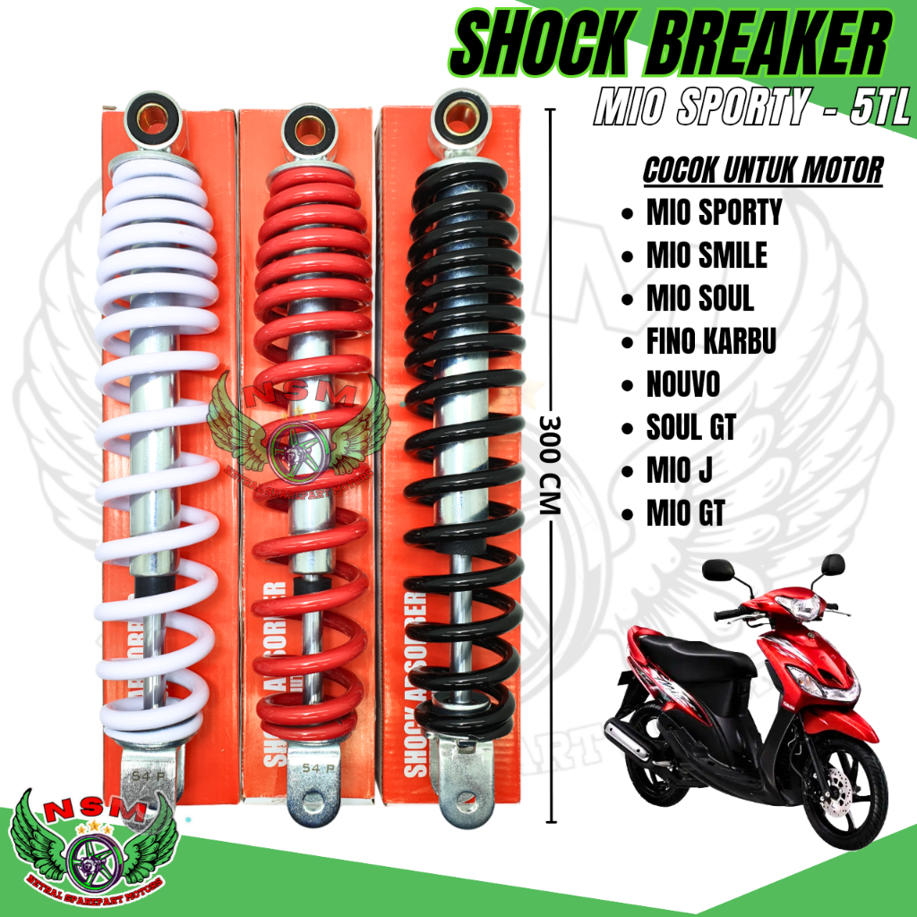 Jual SHOCK BREAKER BELAKANG MIO SPORTY / MIO J / MIO M3 / MIO GT / SOUL ...