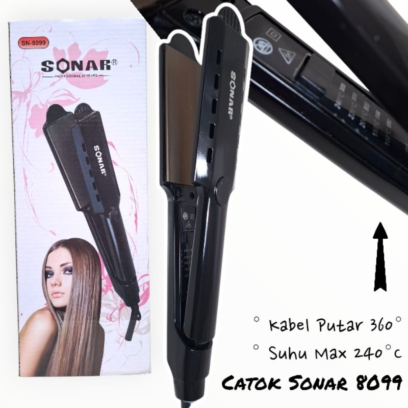 Jual Catokan Rambut SONAR 8099 ORI Pelurus Curly / Alat Catokan Salon ...