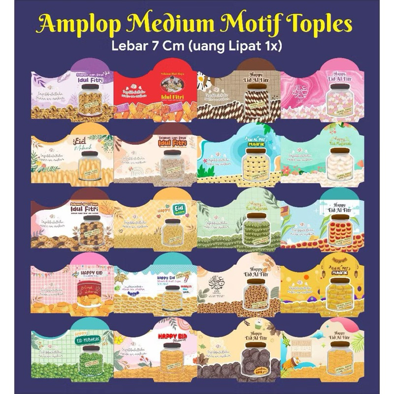 Jual amplop lebaran snack viral 50 lembar (5 pak) ukuran sedang, paket ...