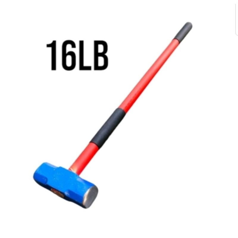 Jual Sledge Hammer Palu Batu Gagang Fiber Elastis Bodem Palu Godam 16LB ...