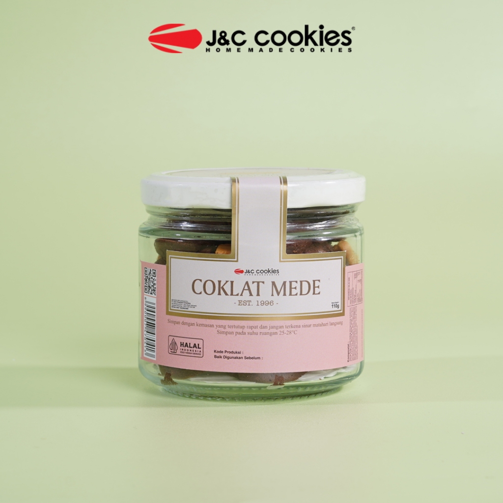 Jual Kue Kering Coklat Mede JNC J&C Cookies Jar Kaca | Shopee Indonesia