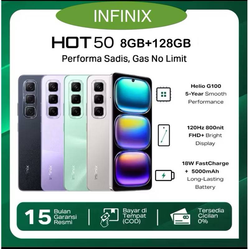 Jual Infinix HOT 50 Pro 8/256GB XOS 14.5 Powered by AndroidTM 14 | 33W ...