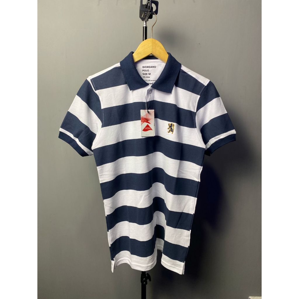 Jual GI/OR-GIOR/DA/NO-DANO / Polo Shirt Kaos Kerah Kaos Polo Kaos Berkerah Model Salur | Shopee ...