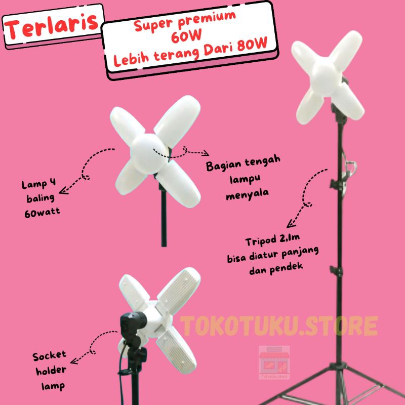 Jual Lampu set LED baling Lighting Set Super Terang lampu kipas / lampu ...