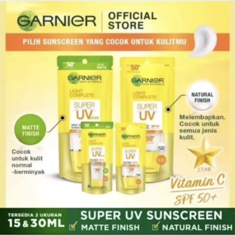 Jual GARNIER SUNSCREEN SPF 50 15ml | Shopee Indonesia
