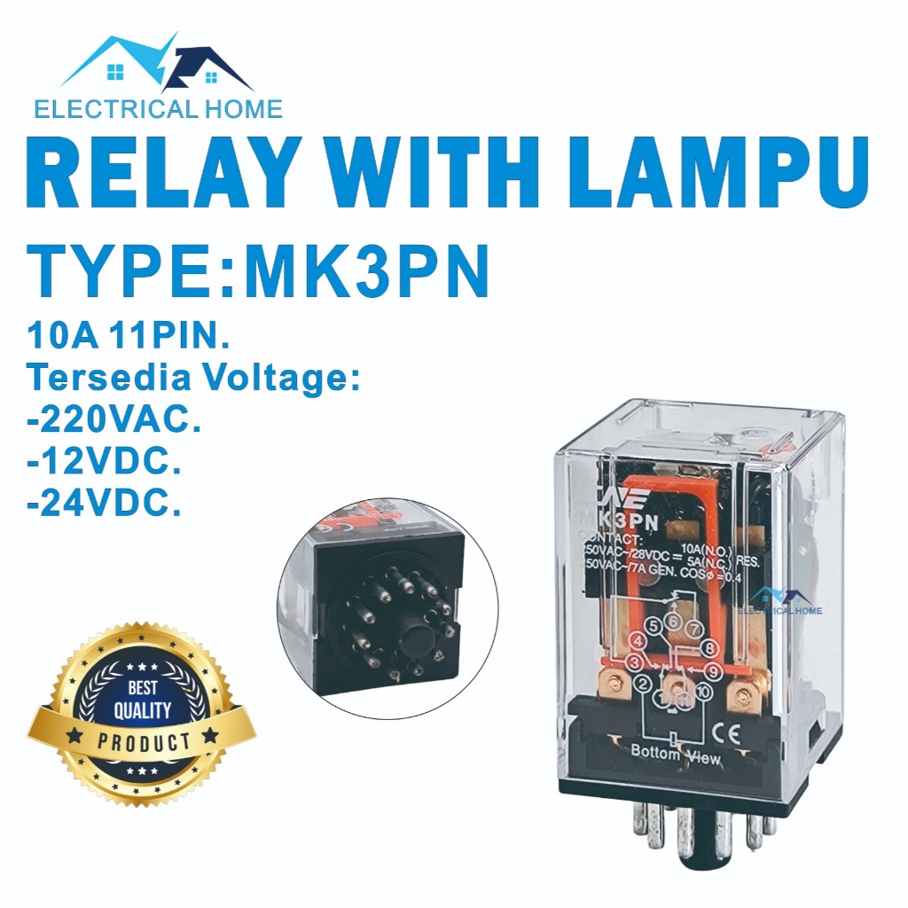 Jual RELAY CNE MK3P-N 11 PIN 10A WITH LAMP | Shopee Indonesia