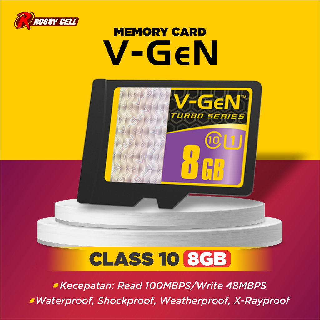 Jual MEMORY CARD V-GEN CLASS 10 8GB ROSSY CELL | Shopee Indonesia