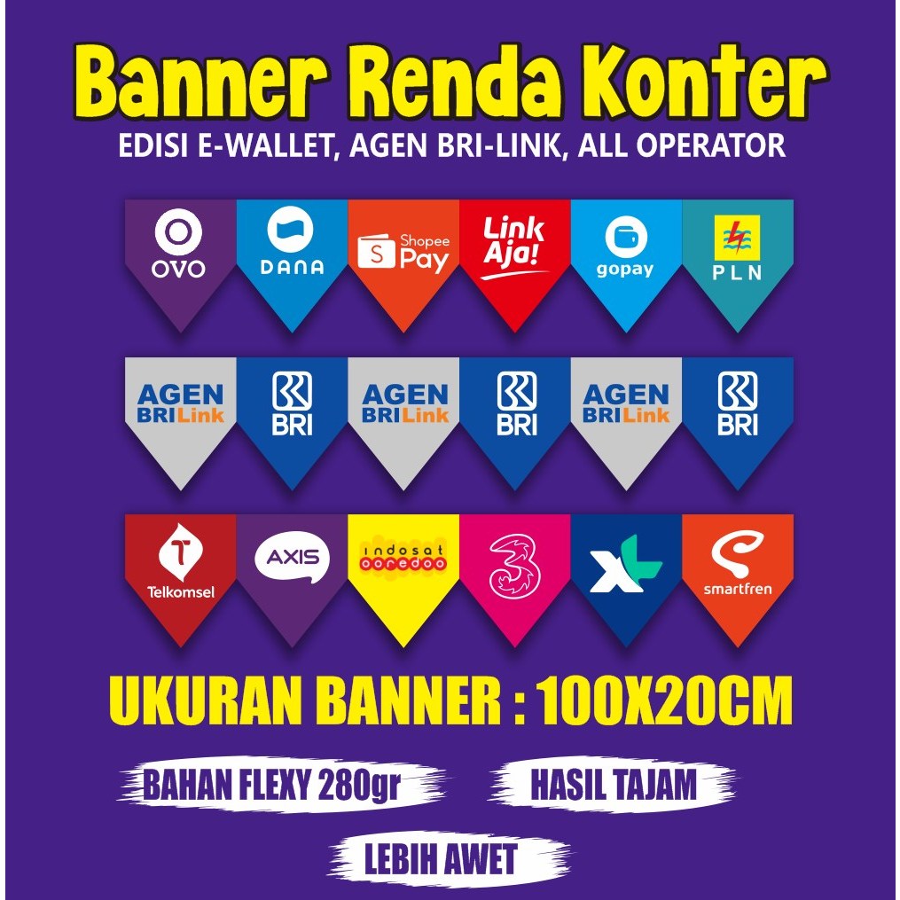 Jual Banner renda konter - spanduk renda konter | Shopee Indonesia