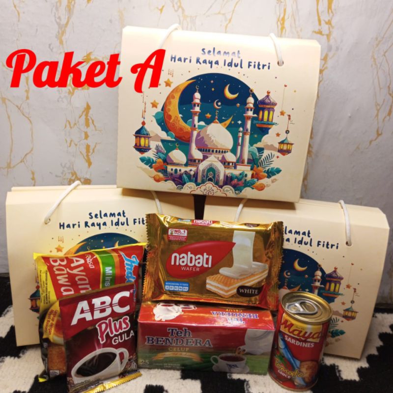 Jual Paket hari raya box paperbag / paket lebaran / paket sembako hemat ...