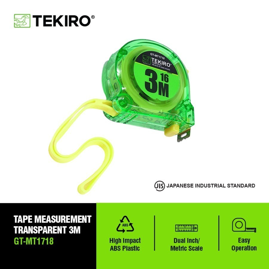 Jual TEKIRO METERAN TRANSPARAN 3M 5M 7.5M 10M /ALAT UKUR /TAPE ...