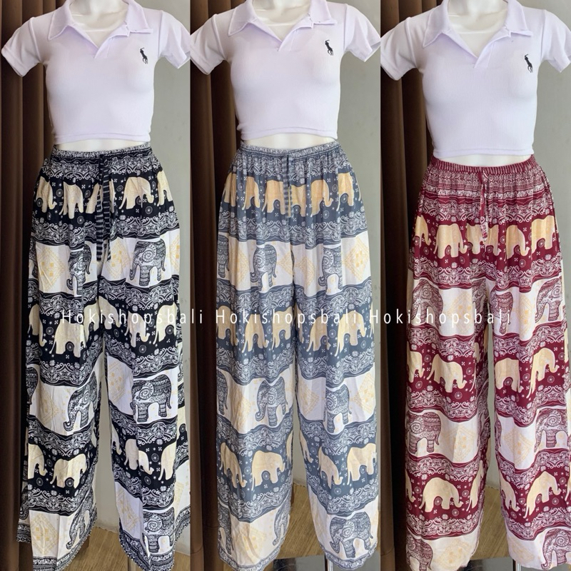 Jual KULOT HIGHWAST GAJAH JUMBO / CELANA PANJANG RAYON | Shopee Indonesia