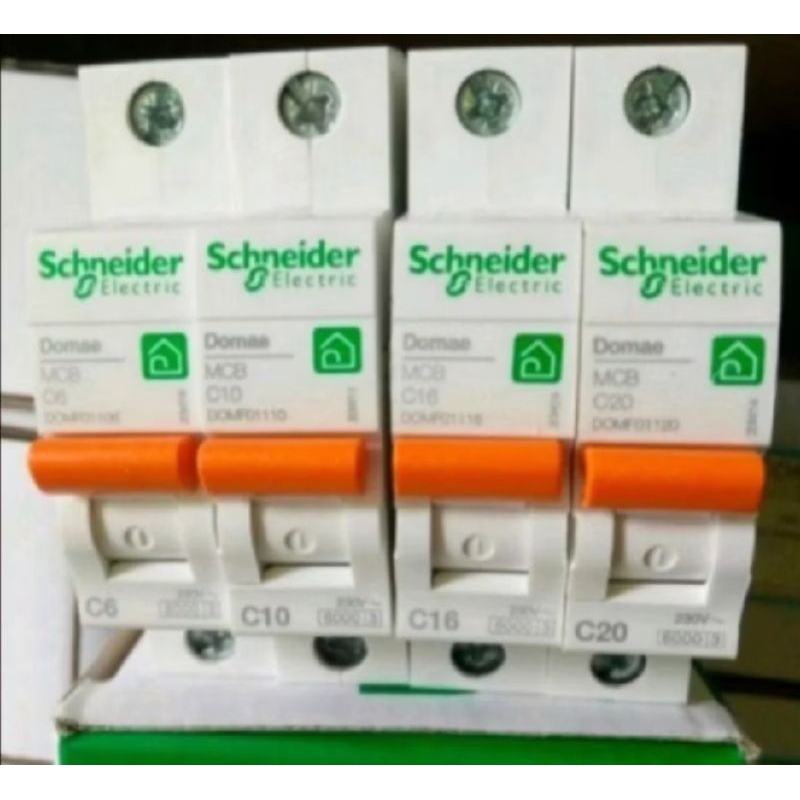Jual mcb schnaider 1phase 32a 40a 50a 63a 1P sch | Shopee Indonesia