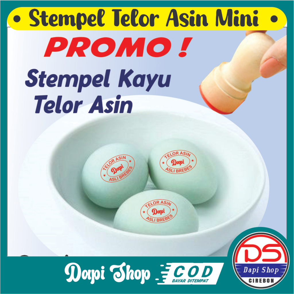 Jual STEMPEL KAYU MINI KECIL TELUR ASIN CUSTOM FREE DESAIN MURAH ...