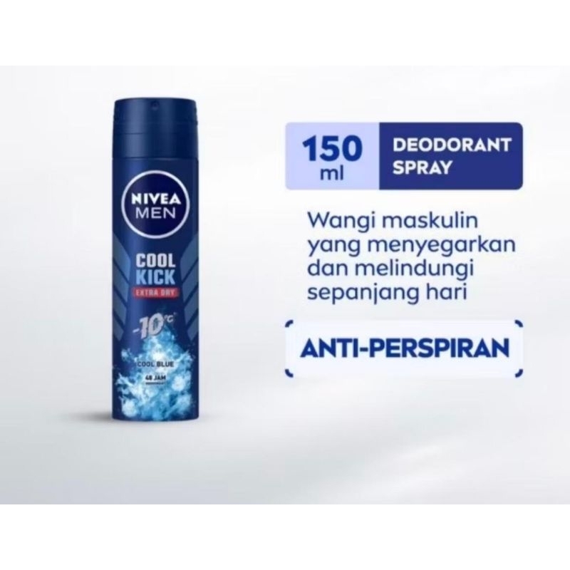 Jual Nivea Men Deodorant Spray Cool Blue 150 ml | Shopee Indonesia