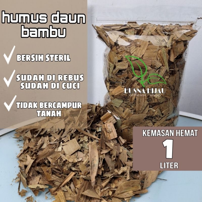 Jual Humus daun bambu, kemasan hemat 1 Liter, media tanam steril, bebas ...