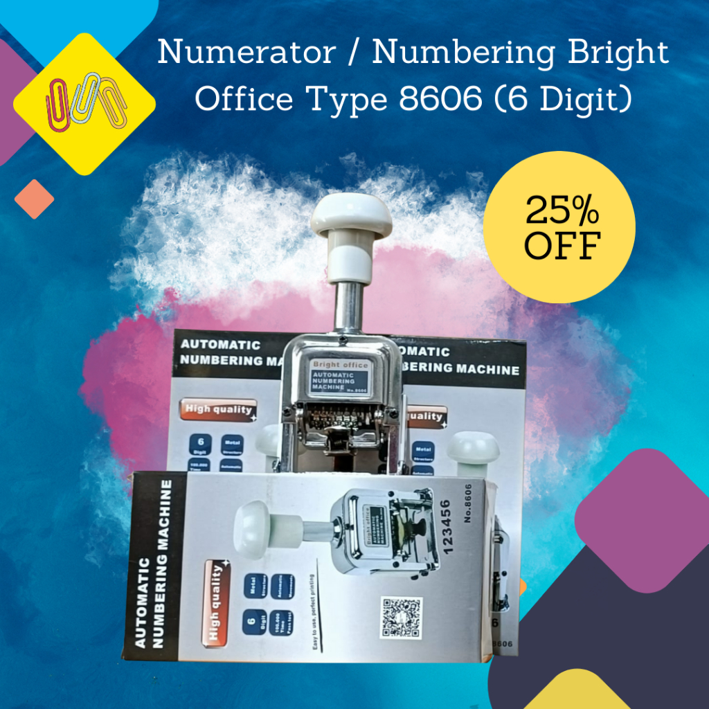 Jual Numbering Machine 6 Digit / Stempel Angka / Numerator Bright ...