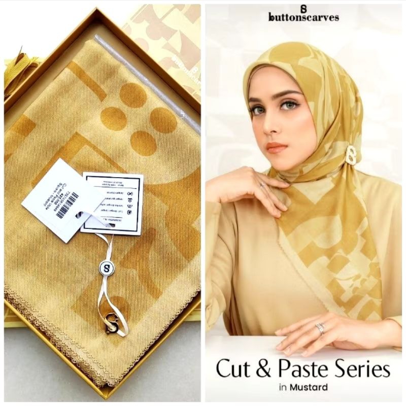 Jual Cut and Paste Voile Square BUTTONSCARVES | Shopee Indonesia
