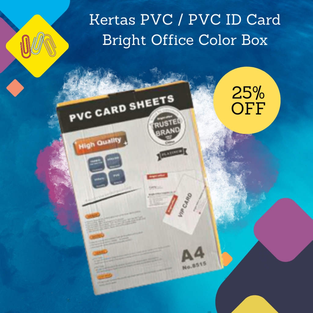 Jual Kertas PVC / PVC ID Card Sheets Colourbox Ukuran A4 Bright Office ...