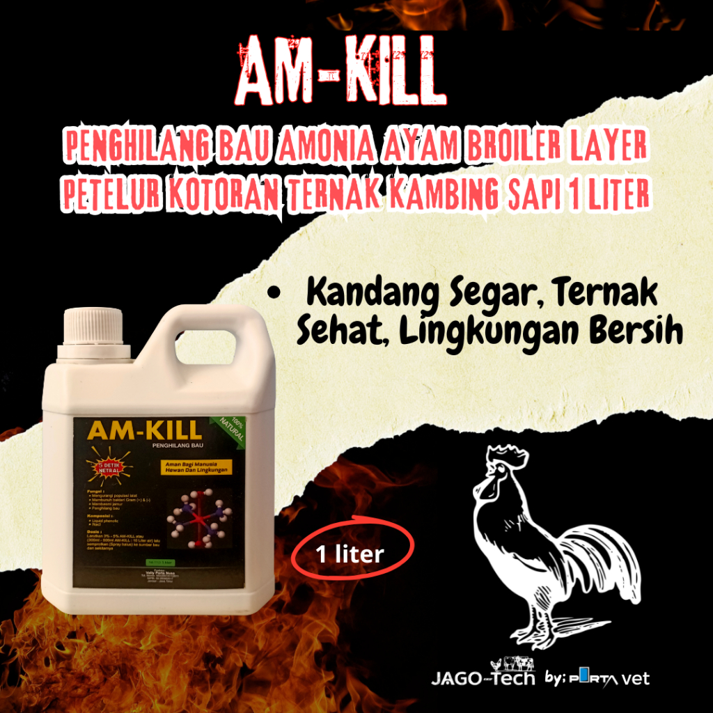 Jual AM-KILL PENGHILANG BAU AMONIA AYAM BROILER LAYER PETELUR KOTORAN TERNAK KAMBING SAPI 1 ...