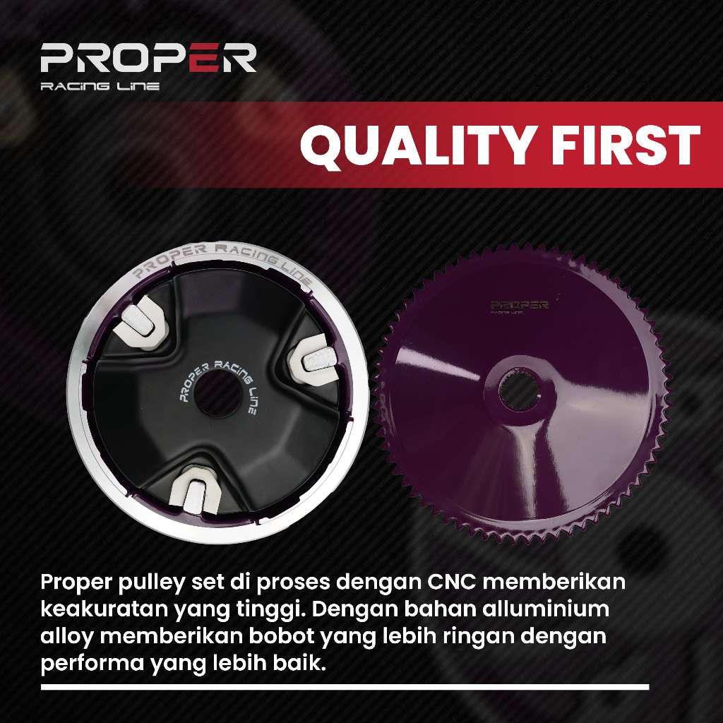 Jual PROPER RACING LINE PULLEY SET BEAT FI SCOOPY FI VARIO 110 FI ...