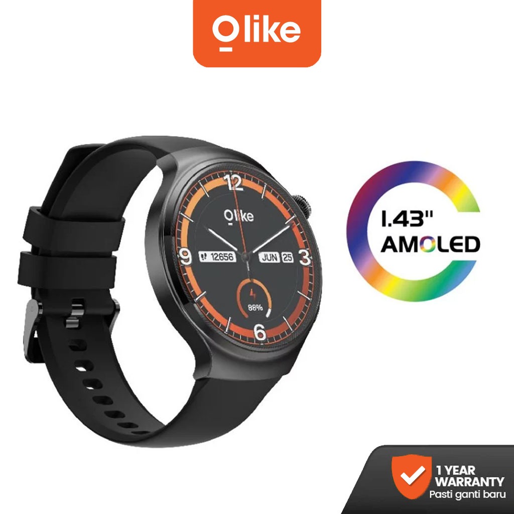 Jual Olike Smartwatch FMA02 Amoled Bluetooth Call Free Gift Leather ...