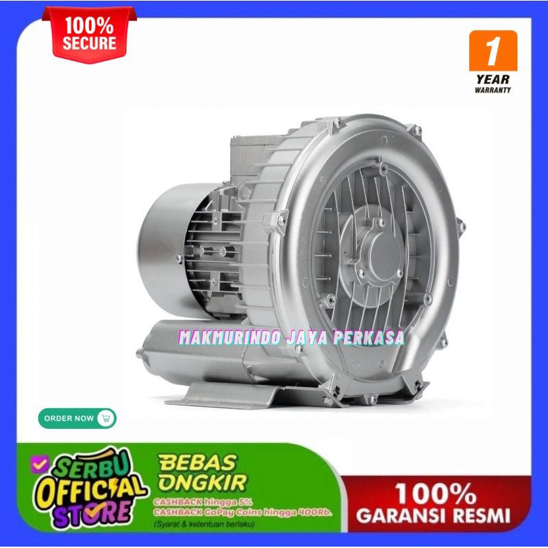 Jual Ring Blower Tambak Udang HB-3000 Watt 3phase 380V Blower Ipal ...