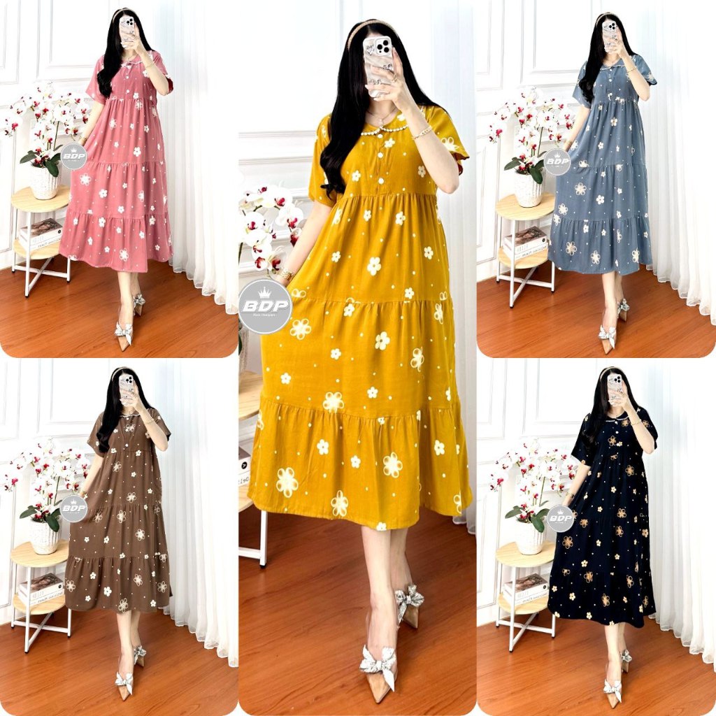 Jual Dianputri - Daster wanita Panjang Rayon Grade A Busui Resleting Depan | Daster chibi ...