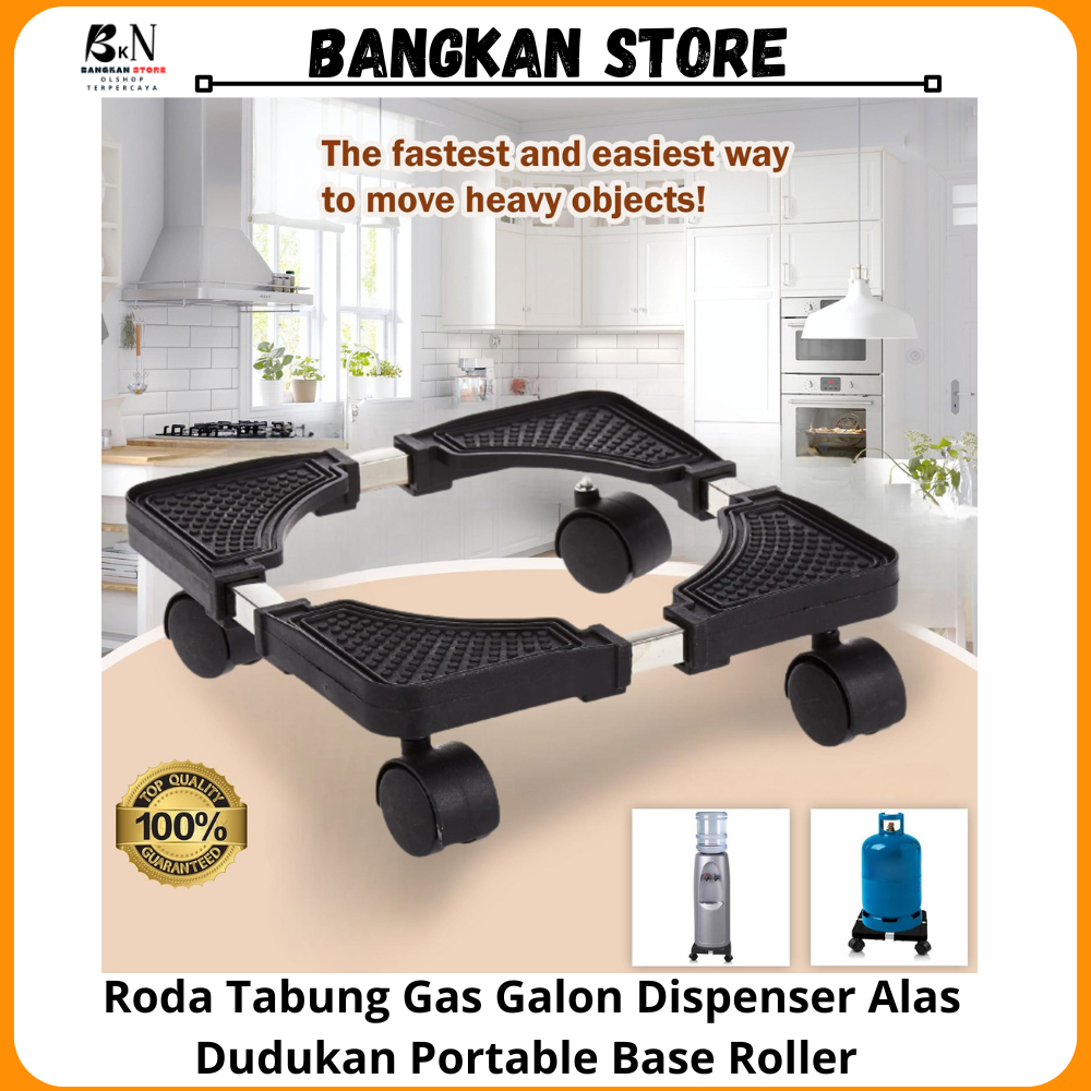 Jual Roda Tabung Gas Galon Dispenser Alas Dudukan Portable Base Roller ...