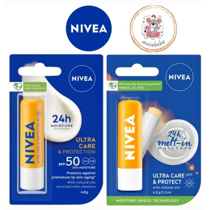 Jual Nivea - Ultra Care & Protection SPF50 / SPF 30 Lip Balm 4,8g ...