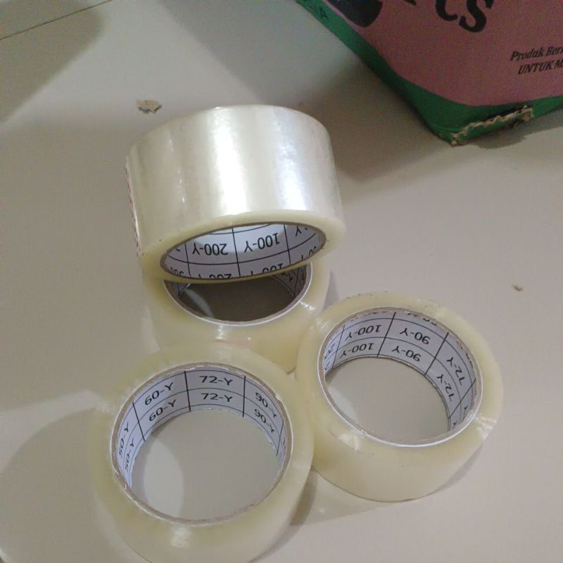 Jual LAKBAN BENING TAPE 45 MM x 100 Yard / Selotip Isolasi Bening 2 Inch Lengket | Shopee Indonesia