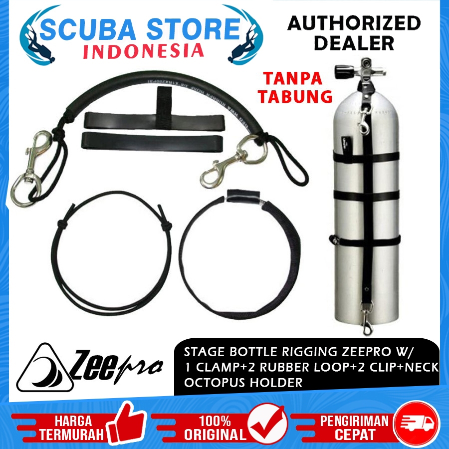 Jual Stage Bottle Tank Rigging Zeepro Diving Sidemount Rubber Tabung ...