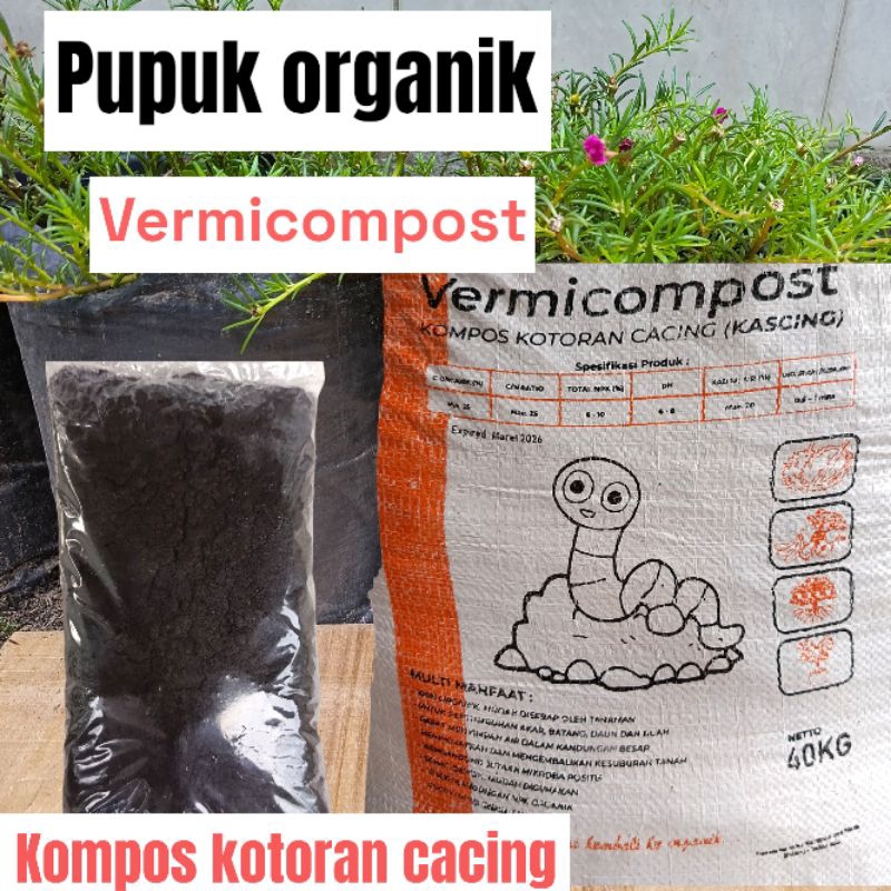 Jual Pupuk Organik Kascing Vermicompost 1kg | Shopee Indonesia