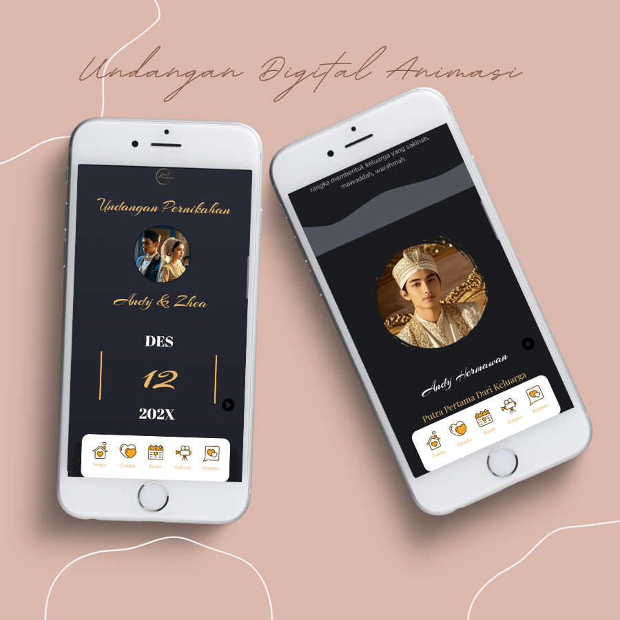 Jual Undangan Digital Pernikahan Website Plus Video Animasi Particle Wedding Invitation Link Wa ...