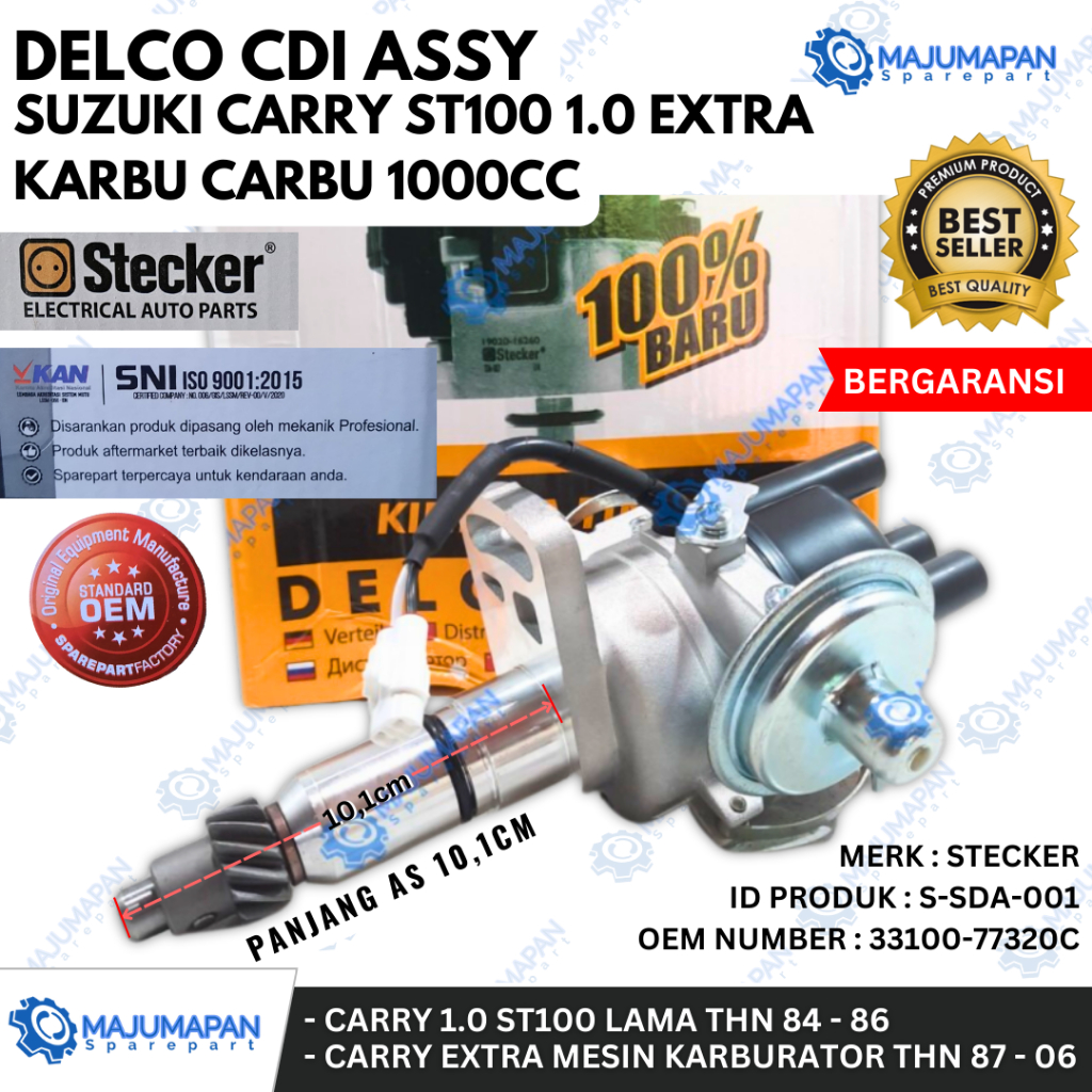 Jual GARANSI. DELCO DELKO CDI DISTRIBUTOR ASSY SUZUKI CARRY ST100 1.0 ...