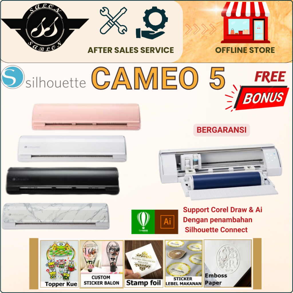 Jual Mesin Cutting Sticker Silhouette Cameo 5 / Cameo 5 Plus / Portrait ...