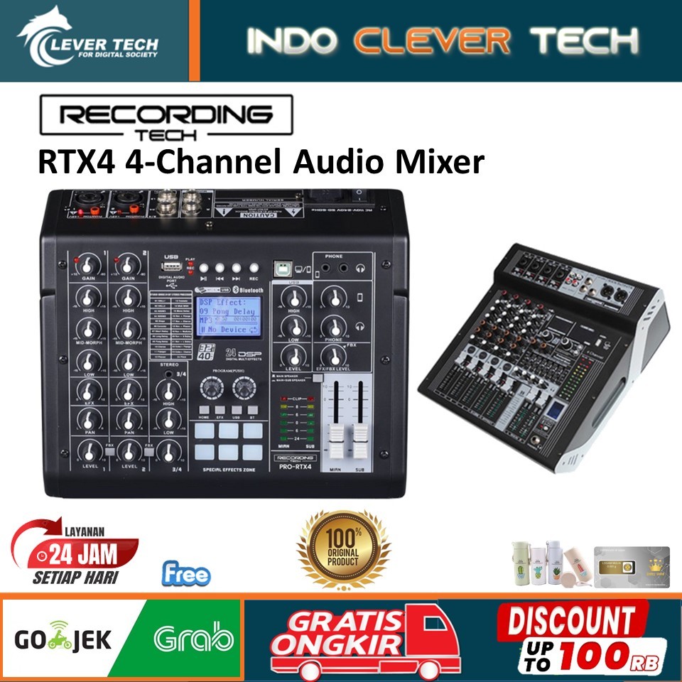 Jual Recording Tech Pro RTX4 4-Channel Audio Mixer | Shopee Indonesia