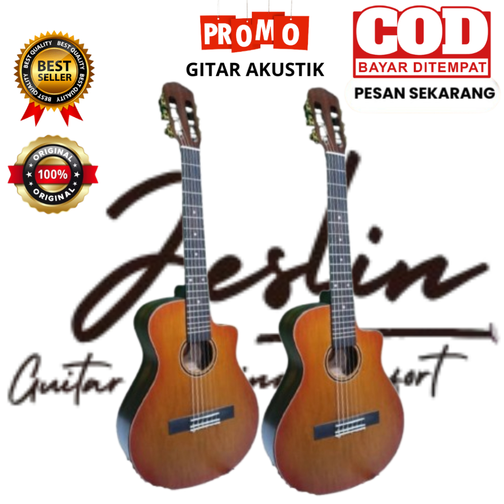 Jual Gitar Akustik 3/4 Nylon Original JESLIN JSC-110 NS Gratis Packing ...
