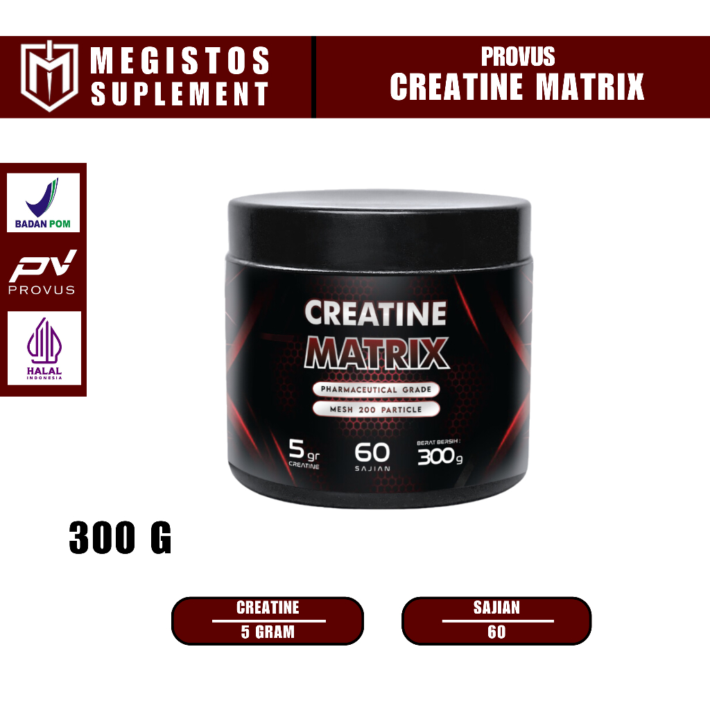 Jual PROVUS PV Creatine Matrix 300 Gram gr New Formula | Shopee Indonesia