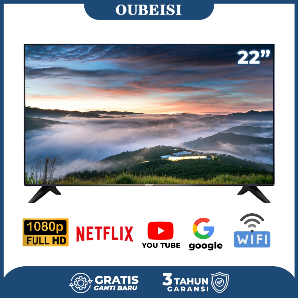 Jual OUBEISI TV LED TV Digital/smart 19/21/22 Inch Full HD TV LED ...