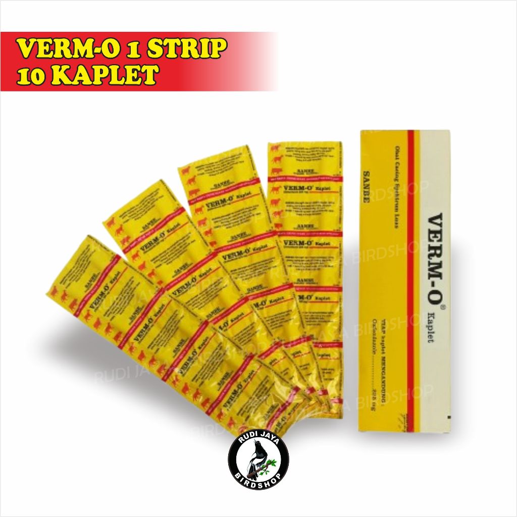 Jual VERM-O VERM O 1 STRIP 10 KAPLET SANBE OBAT CACING HEWAN TERNAK ...