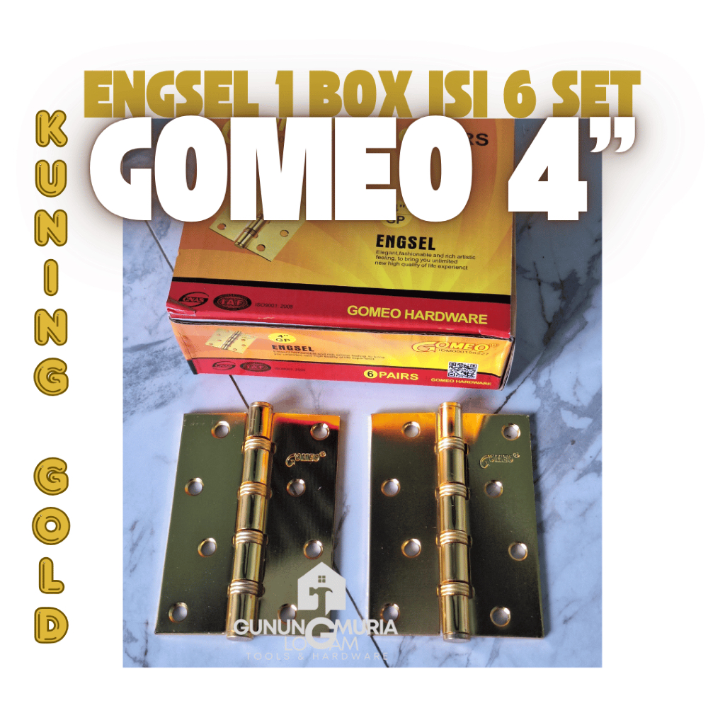 Jual 1 BOX isi 6 SET/6 Pasang (12 Biji) Engsel Pintu Rumah Engsel ...