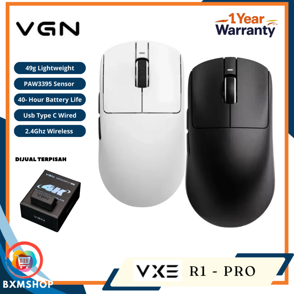 Jual VGN VXE R1 Pro – Mouse Wireless Gaming 26K DPI, Polling Rate ...