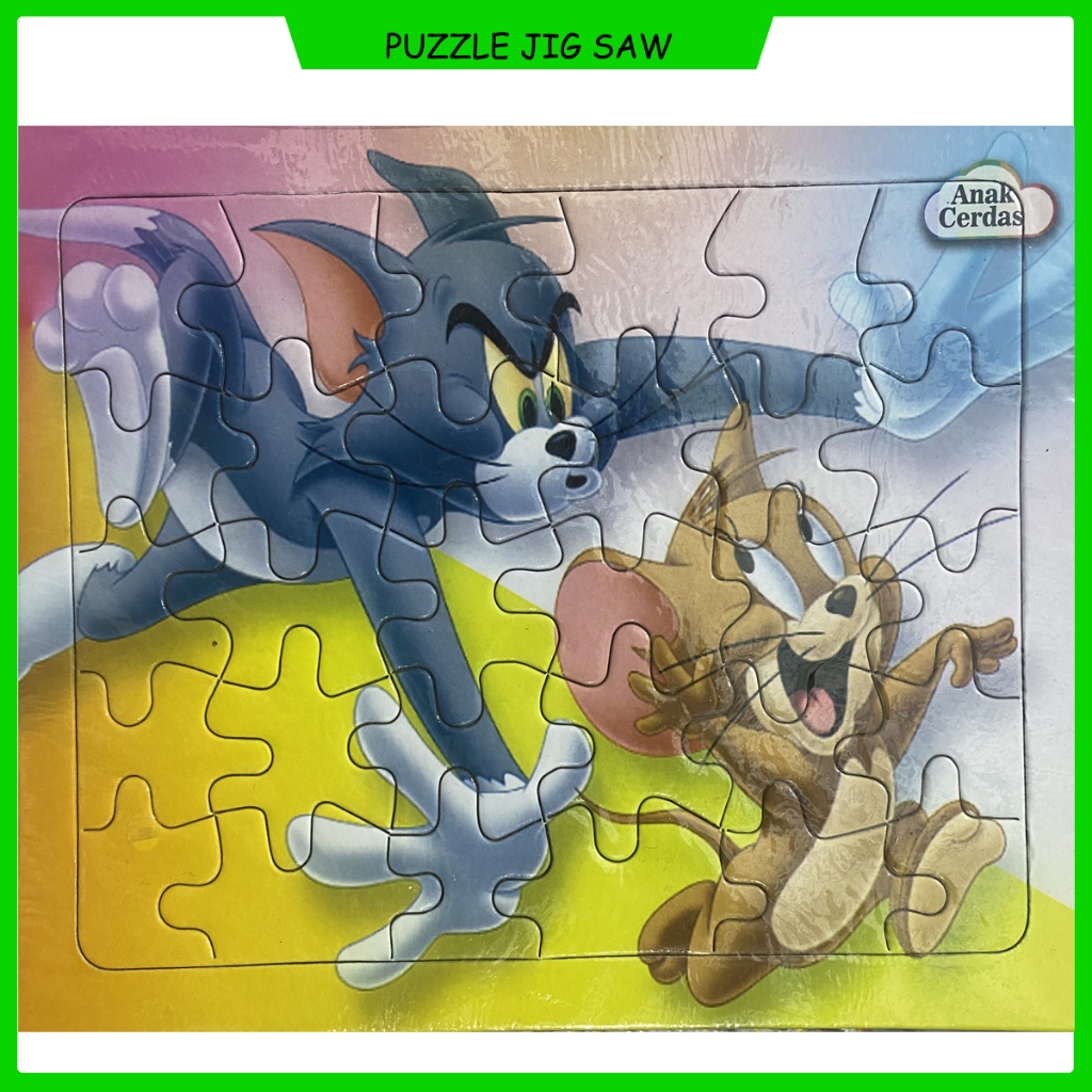Jual Puzzle TOM AND JERRY jigsaw memory mainan edukasi anak penyortir ...